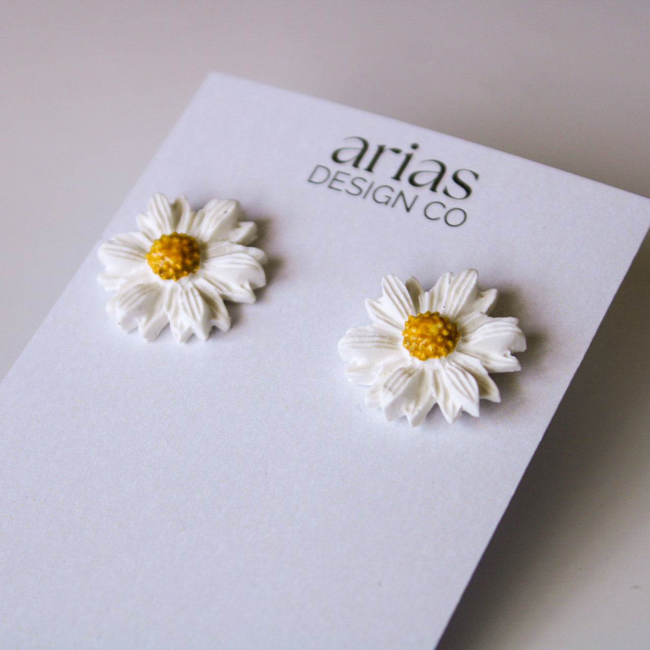 Daisy Stud Earrings | Handmade Jewellery NZ – Arias Design Co